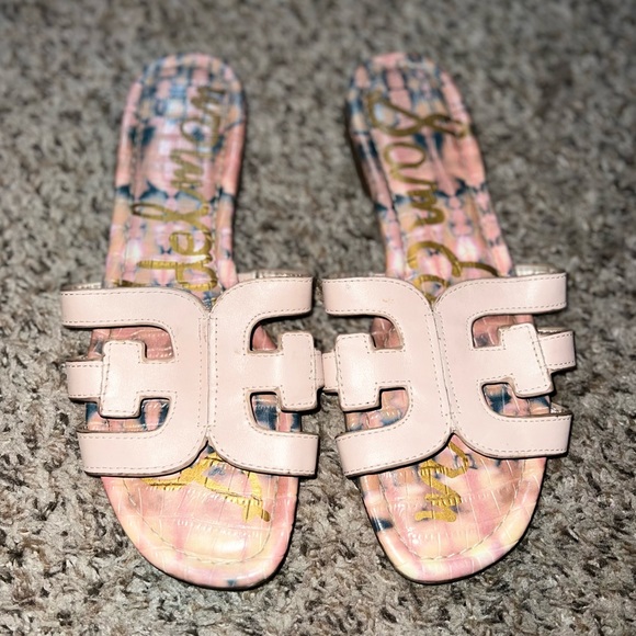 Sam Edelman | Shoes | Sam Edelman Bay Cutout Slide Sandal Seashell Pink ...